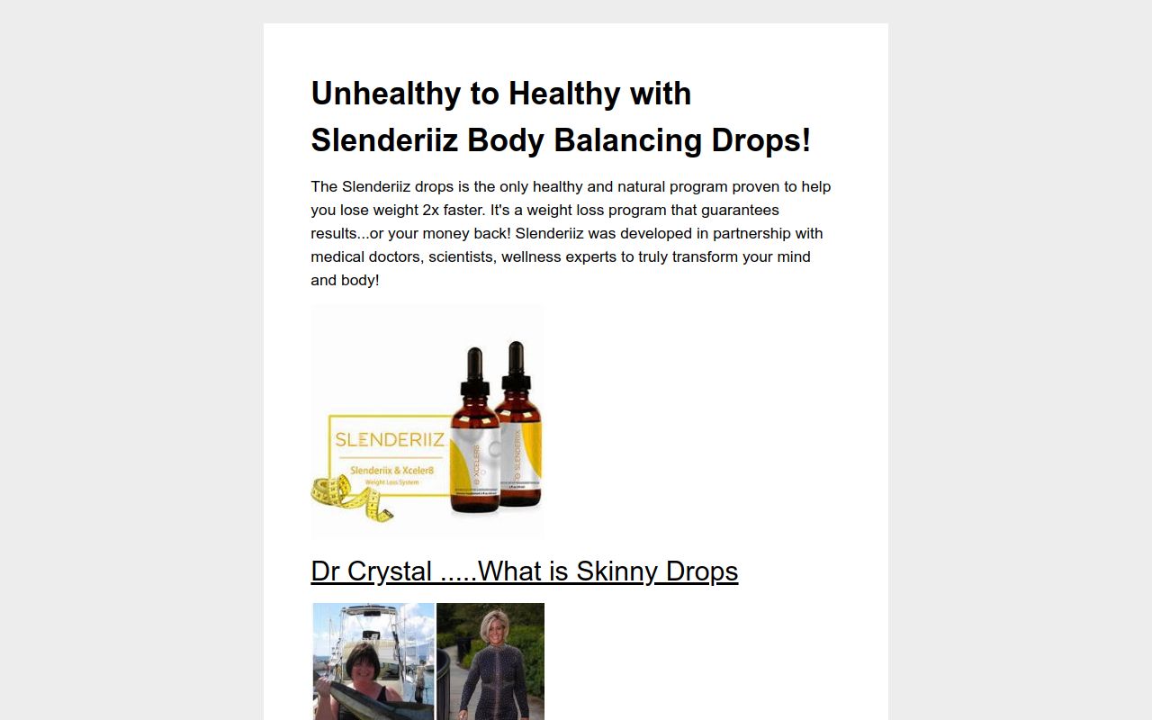 Healthy with Slenderiiz Drops